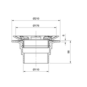 Frost 178mm circular nickel bronze double sealed rodding eye for vinyl ...