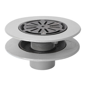 Frost Warm Roof drain assembly - cast iron grating, fixed 240mm ...
