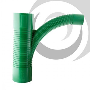 96/54mm Cable TV Duct Swept Tee; Green | Drainfast Ltd