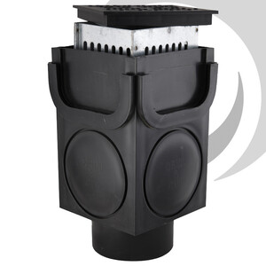 P/propylene LibertyDrain Channel Sump/Corner Unit c/w Galvanised Debris ...