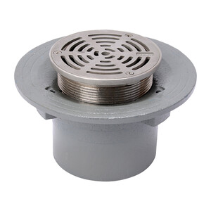 Frost Floor drain 150mm circular stainless steel grating with small ...